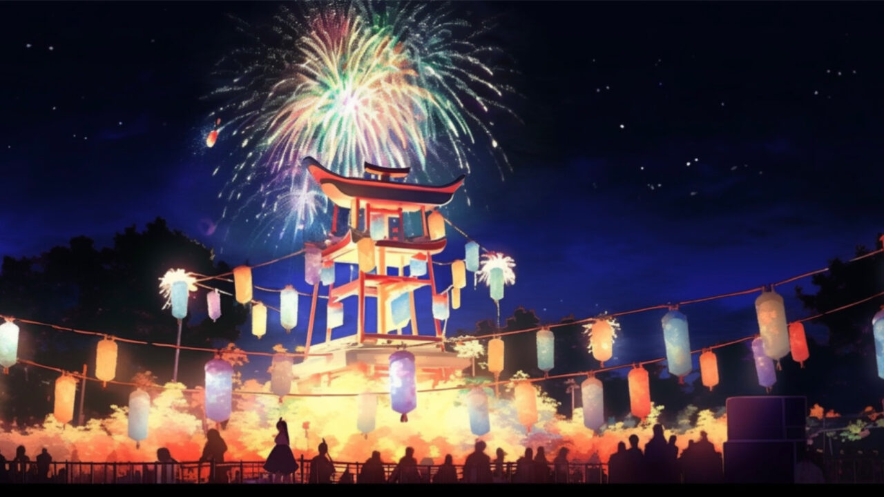 夏祭り・盆踊りの背景｜utairo Box フリーの背景素材