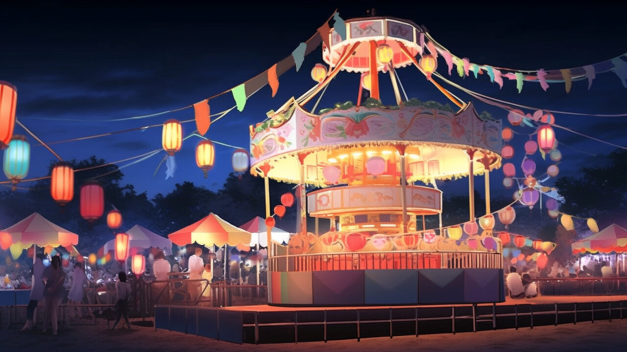 夏祭り・盆踊りの背景｜utairo Box フリーの背景素材