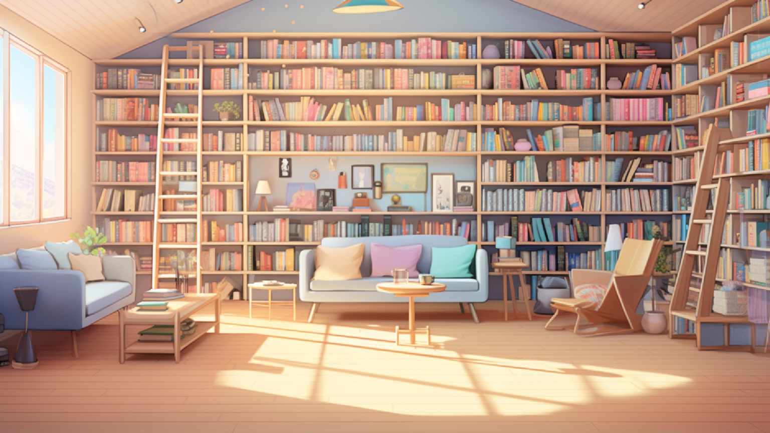 かわいい図書館の背景【20枚】