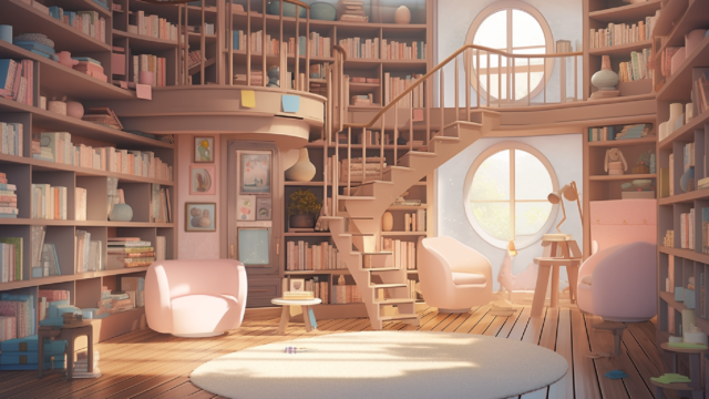 かわいい図書館の背景【20枚】