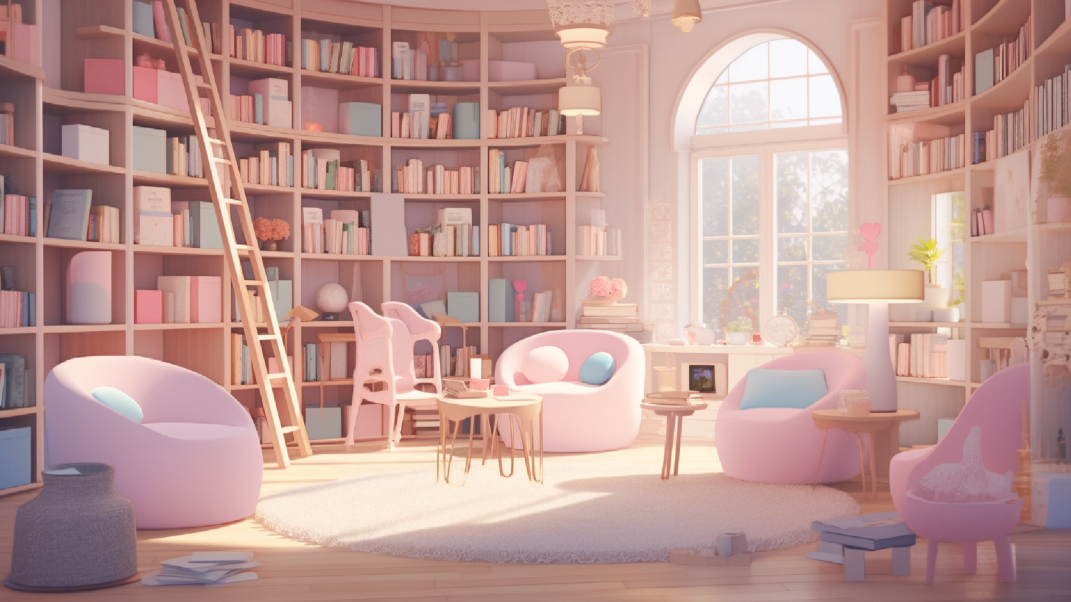 かわいい図書館の背景【20枚】