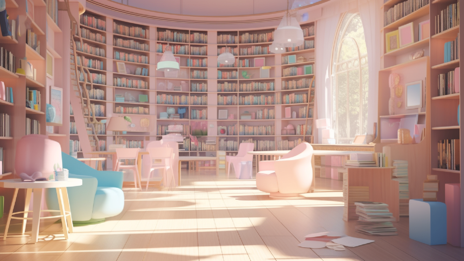かわいい図書館の背景【20枚】