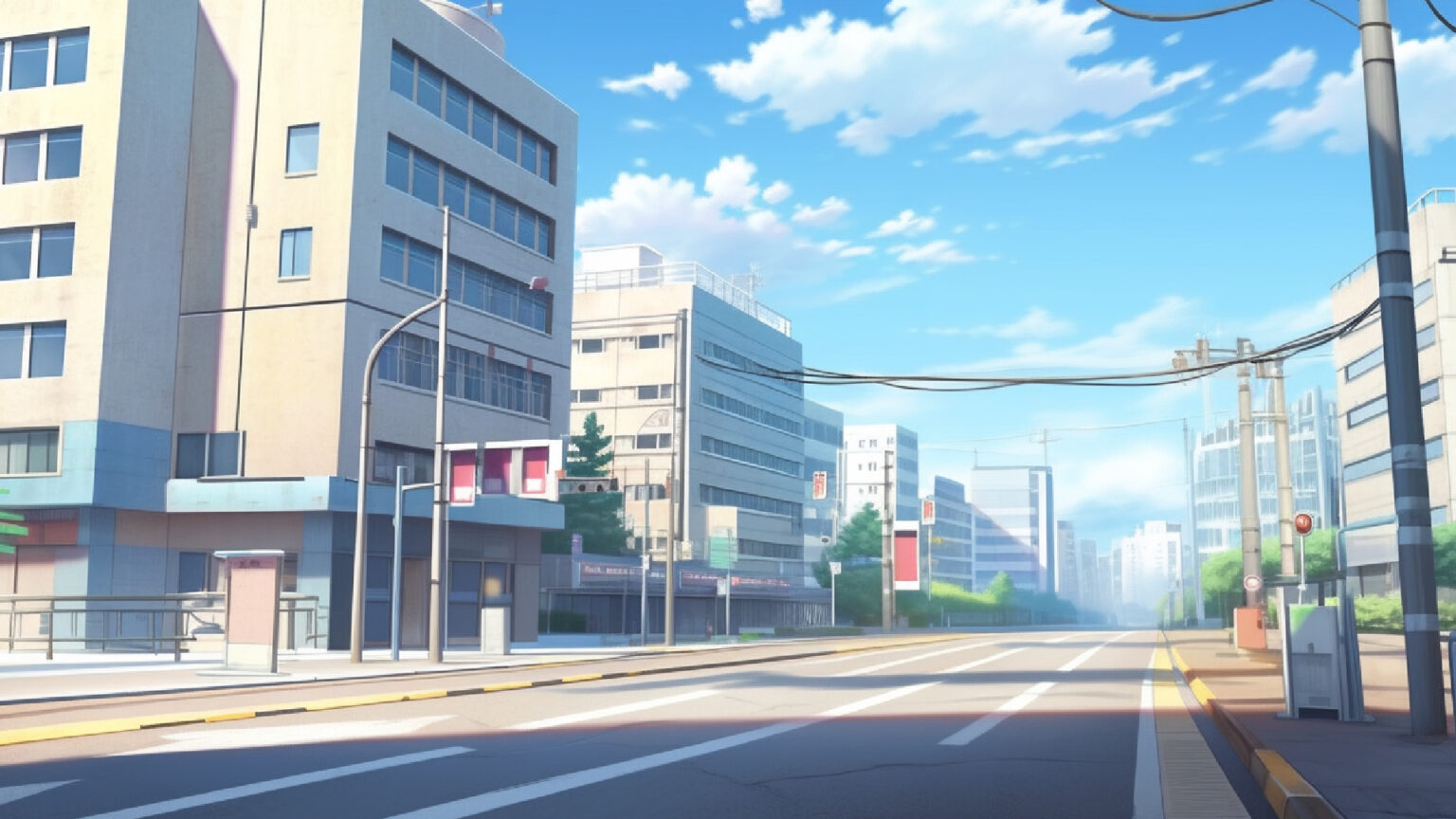 道路の背景イラスト